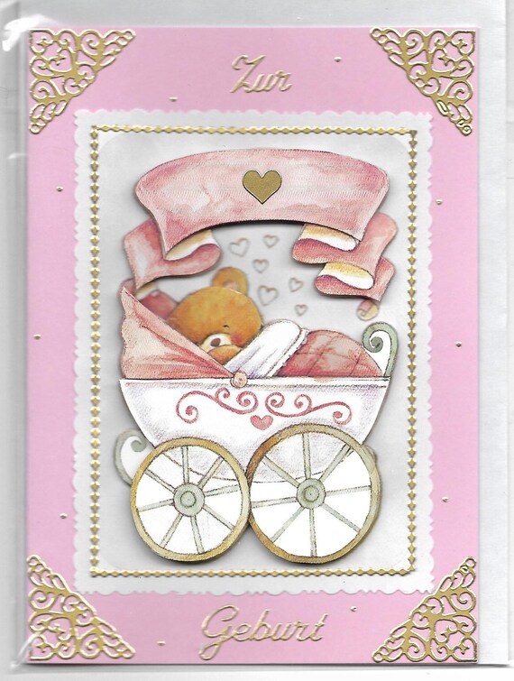 Congratulatory Card to Give Birth With Teddy - Etsy Singapore