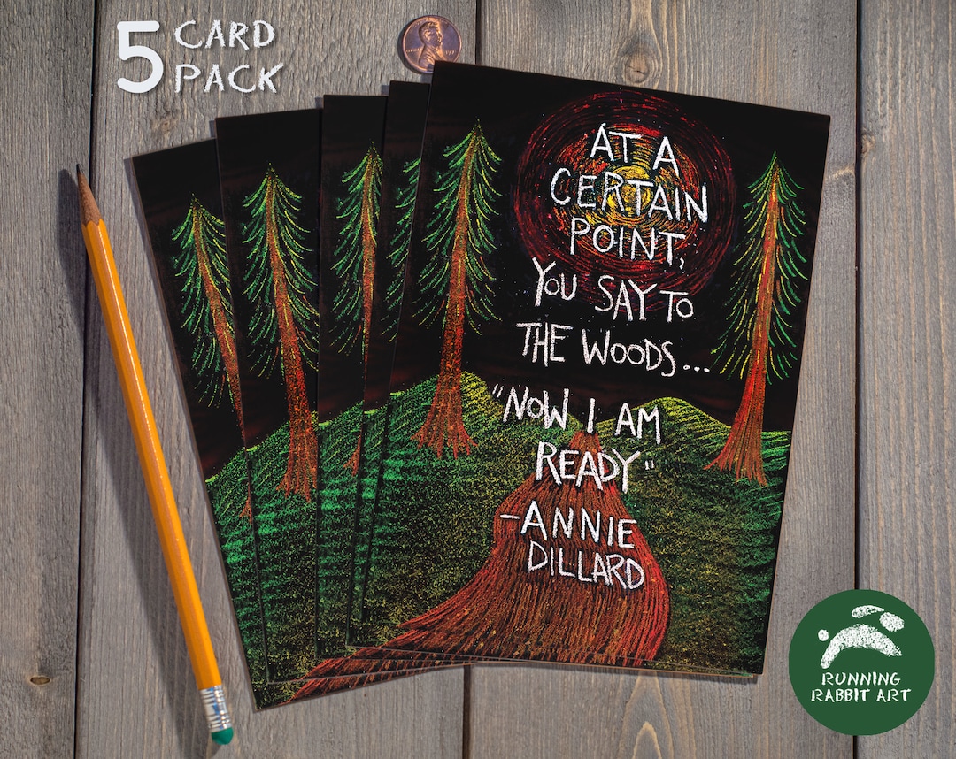 Postcard Set- Illustrated Nature Chalk Art With Inspirational Quote by ...
