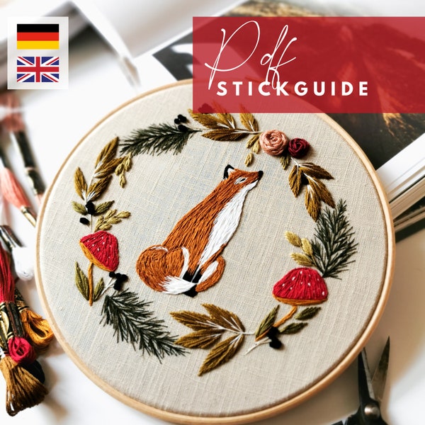 Fox Embroidery Pattern - Etsy