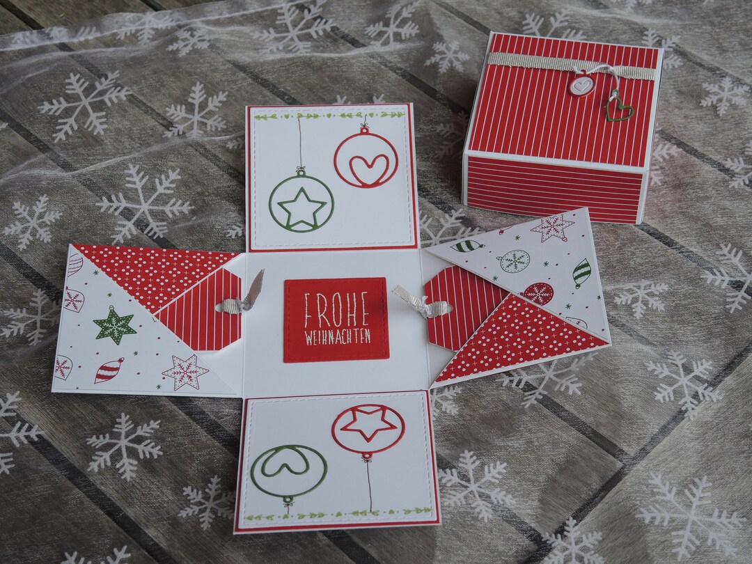 Christmas Explosion Box - Christmas Tree Baubles - Etsy