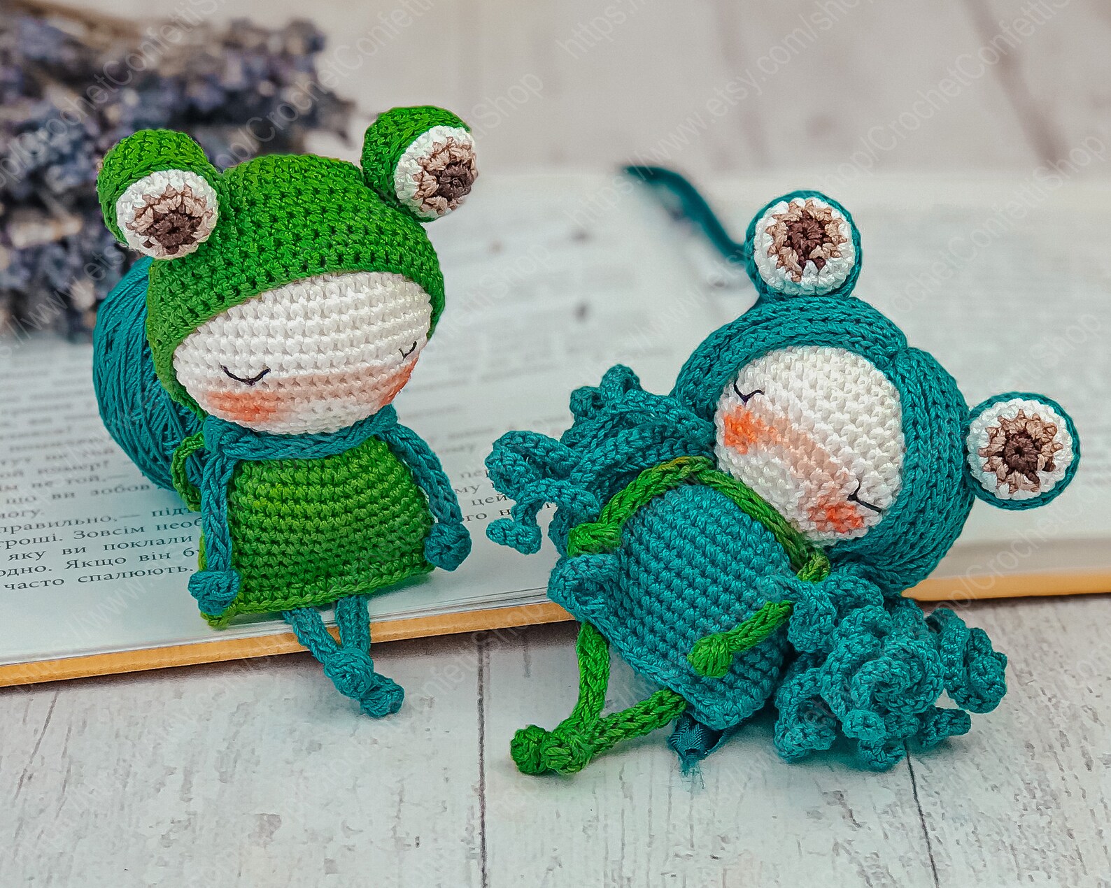 PDF Pattern Crochet Little Frogs, Amigurumi Animal, Small Accessory ...