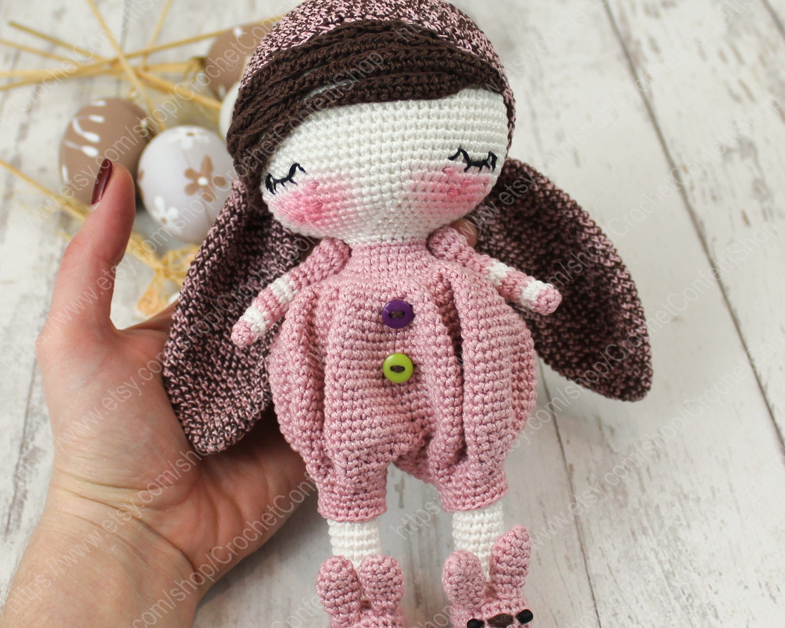 PDF PATTERN Amigurumi Sleepy Bunny Crochet Doll Rabbit - Etsy