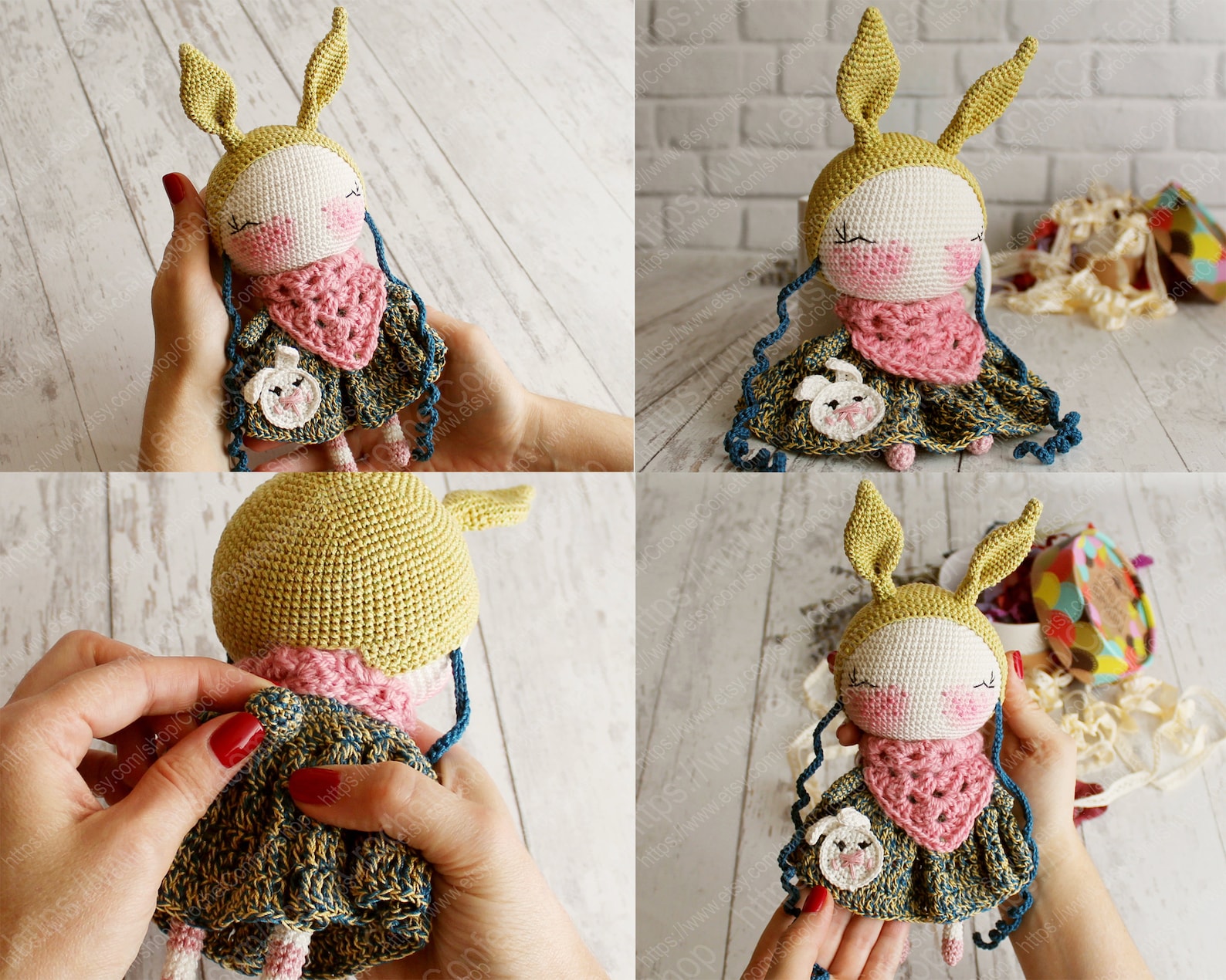 PDF Amigurumi Doll Pattern Crochet Rabbit Crochet Doll - Etsy