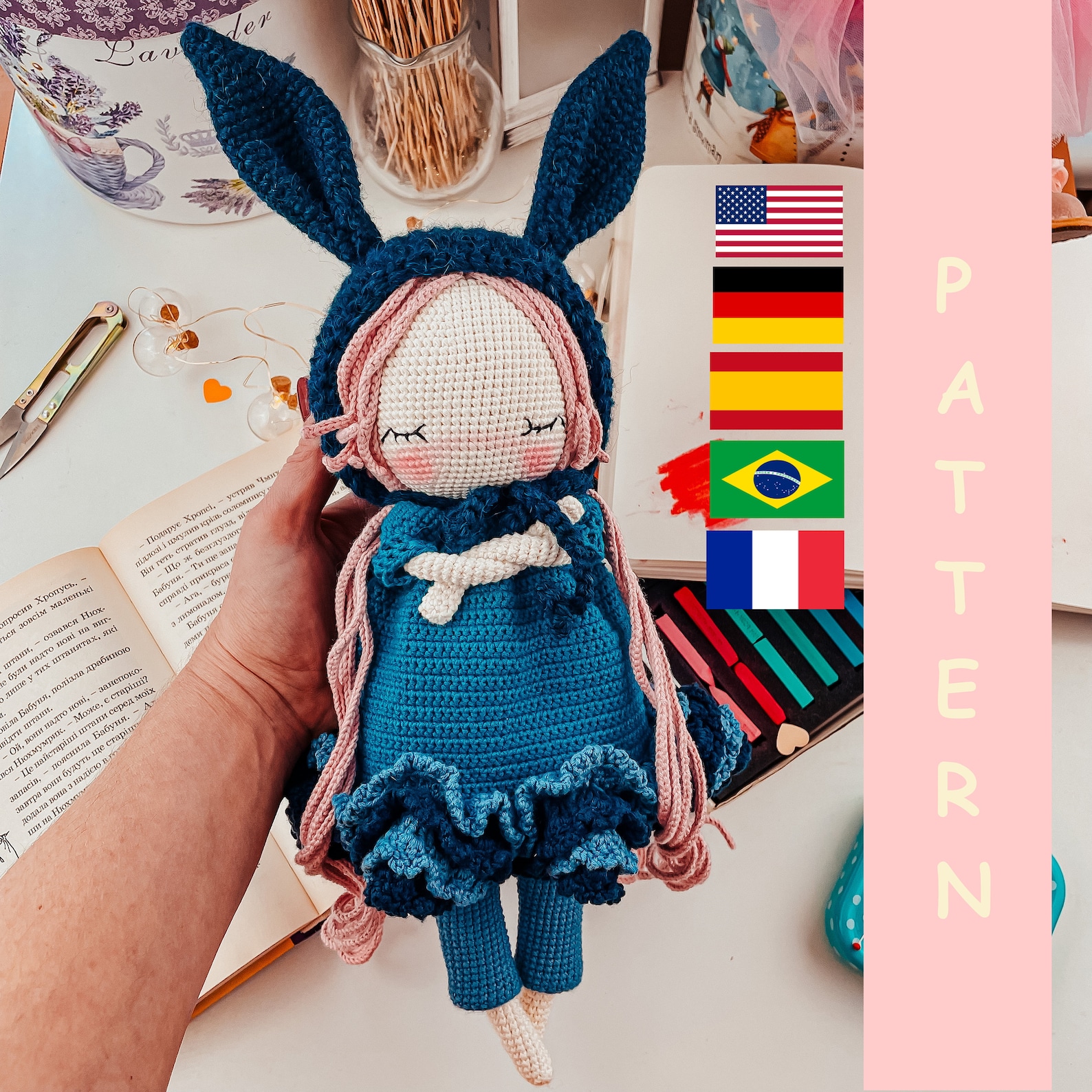 PDF Crochet PATTERN Amigurumi Doll Friendly Bunny Crochet - Etsy