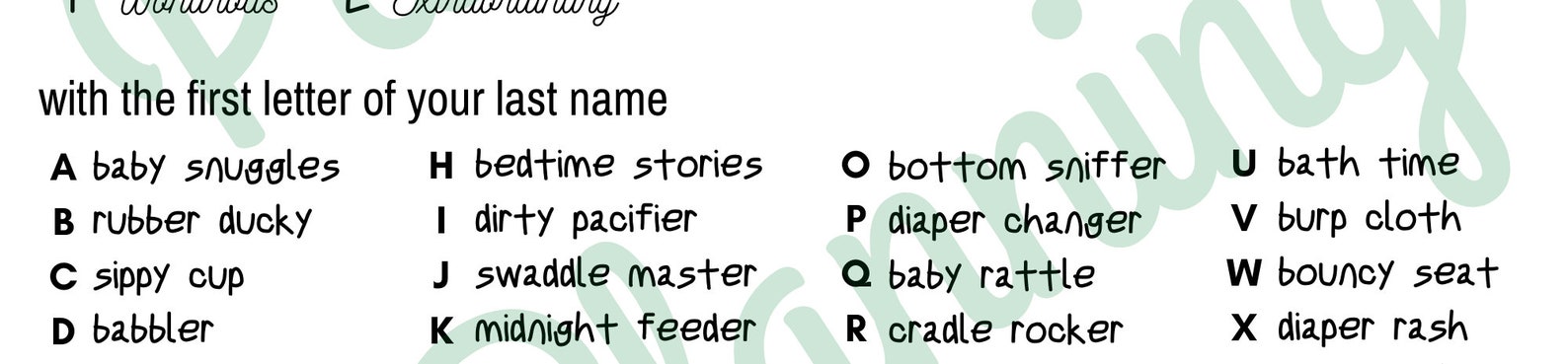 What's Your Baby Themed Craft Beer Name Baby Shower Game - Etsy Canada