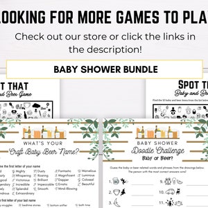 Baby Shower Beer Themed Game, Party Icebreaker, Brewery Game, Beer Game ...