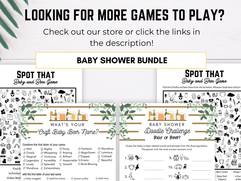 Baby Shower Beer Themed Game, Party Icebreaker, Brewery Game, Beer Game ...