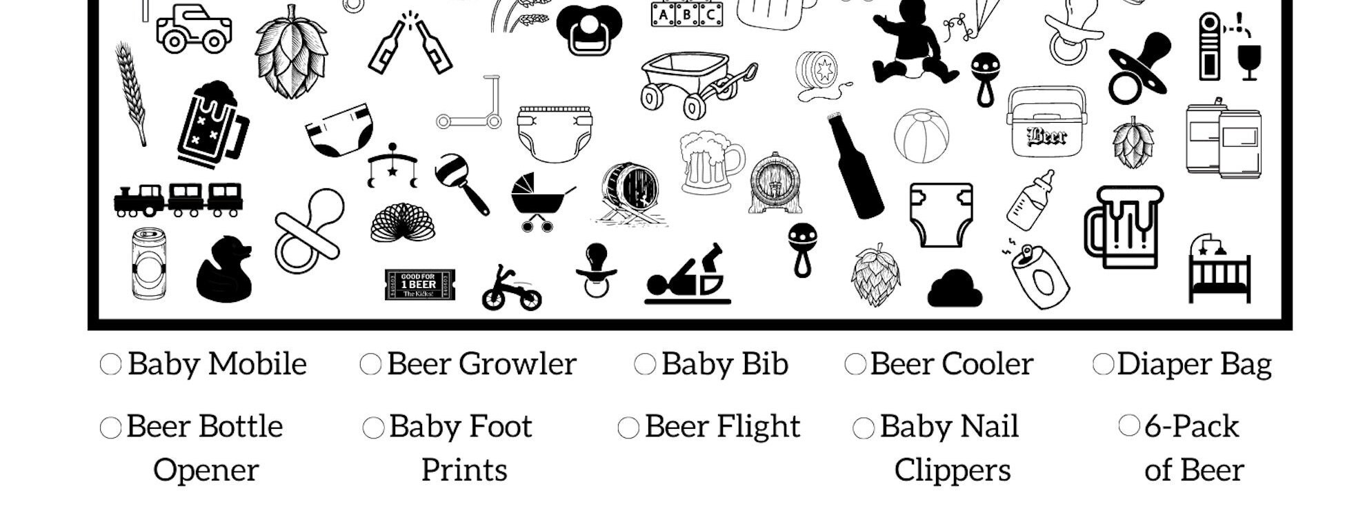 A Baby is Brewing Baby Shower Game, Co Ed Baby Shower Games, Baby is ...