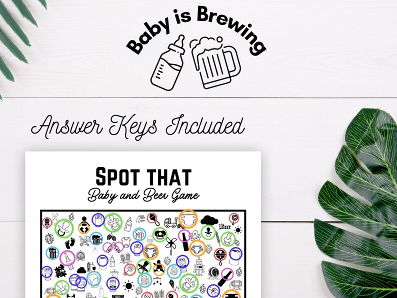 A Baby is Brewing Baby Shower Game Bundle, Co Ed Baby Shower Games ...