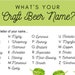What's Your Craft Beer Name? Party Game, Birthday, Engagement Party ...