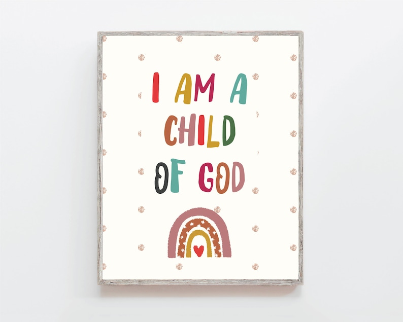 I Am A Child of God Printable Art LDS Kids Printable Primary - Etsy
