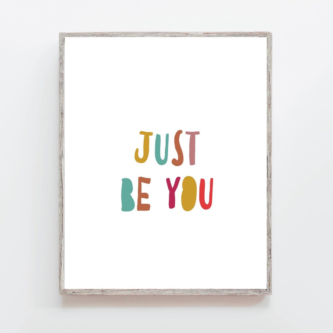 Nursery Just Be You Art, Printable Kids Room Art, Boho Kids Poster - Etsy