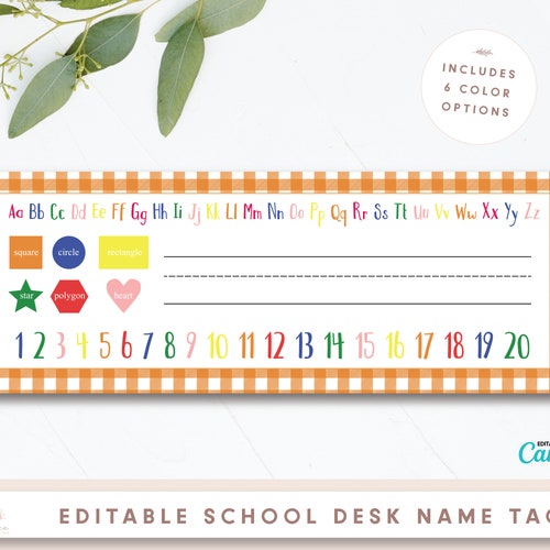 School Desk Name Tags Back to School Supplies Kids Name - Etsy