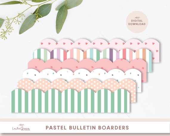 Classroom Bulletin Board Boarder Pastel Rainbow Classroom - Etsy