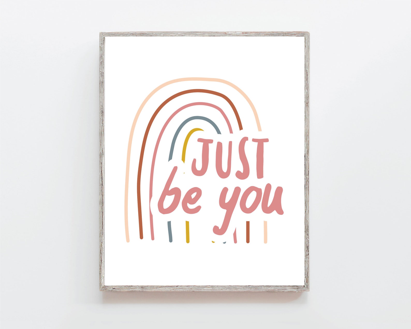 Just Be You Sign Inspirational Wall Art for Girls Rainbow - Etsy