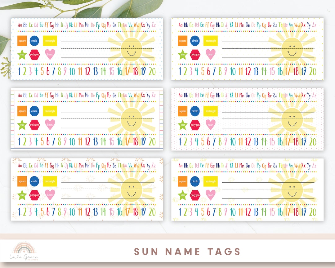 School Desk Name Tags, Back to School Supplies, Kids Name Tags, Kids ...