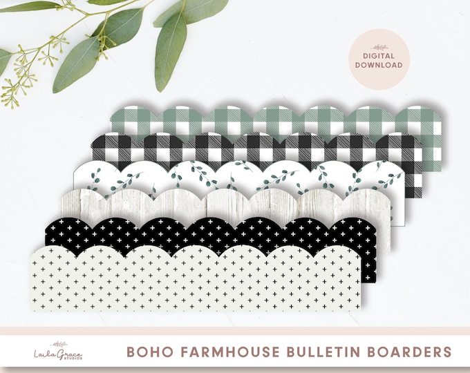 Farmhouse Classroom Bulletin Board Border | Printable Bulletin Board ...