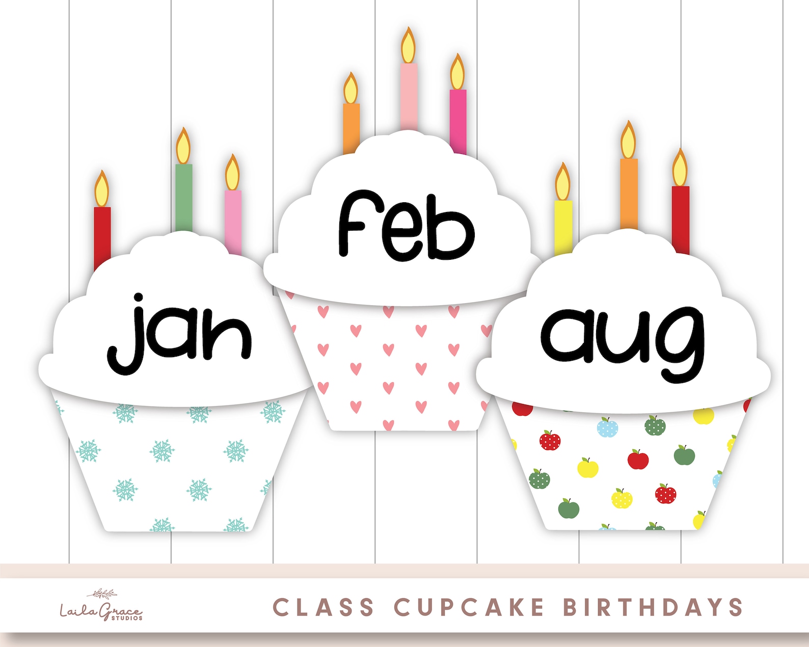 Classroom Birthday Display, Cupcake Birthday Board, Bulletin Board ...