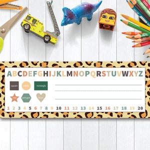 School Desk Name Tags, Safari Jungle Themed, Back to School Supplies ...