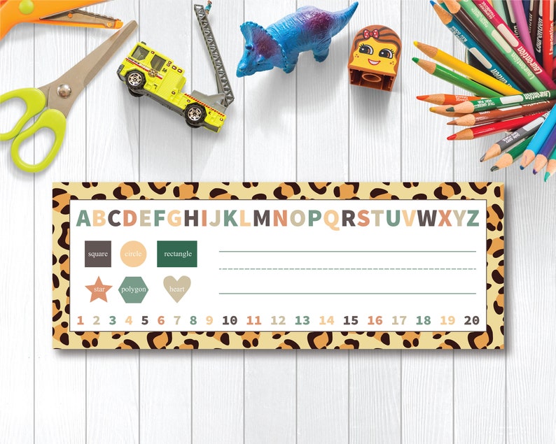 School Desk Name Tags Safari Jungle Themed Back to School - Etsy