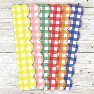 Classroom Bulletin Board Boarder Buffalo Plaid Primary Colors, Bulletin ...