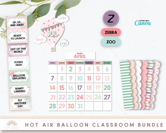 Hot Air Balloon Classroom Decor Classroom Decor Bundle - Etsy