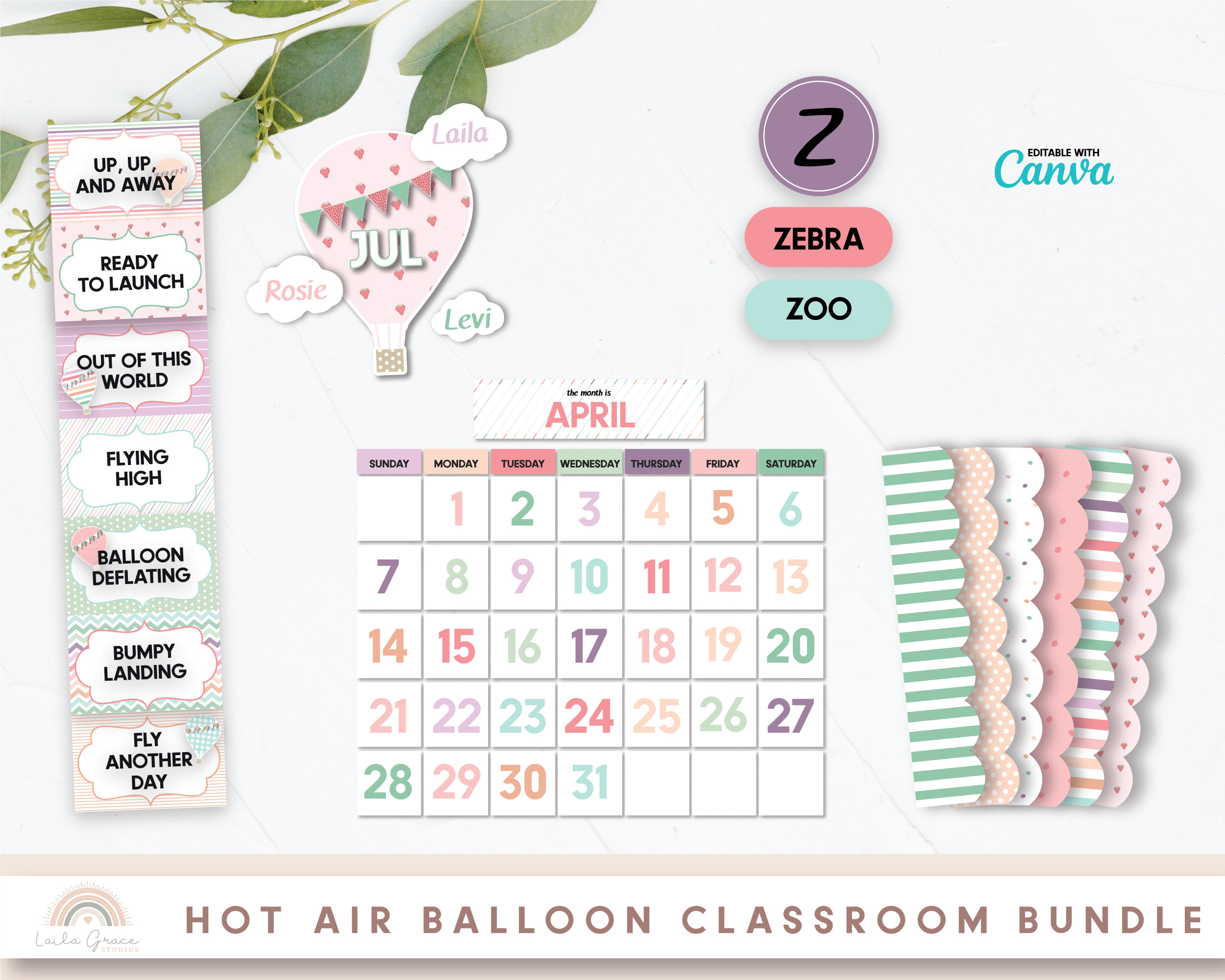 Hot Air Balloon Classroom Decor, Classroom Decor Bundle, Classroom ...