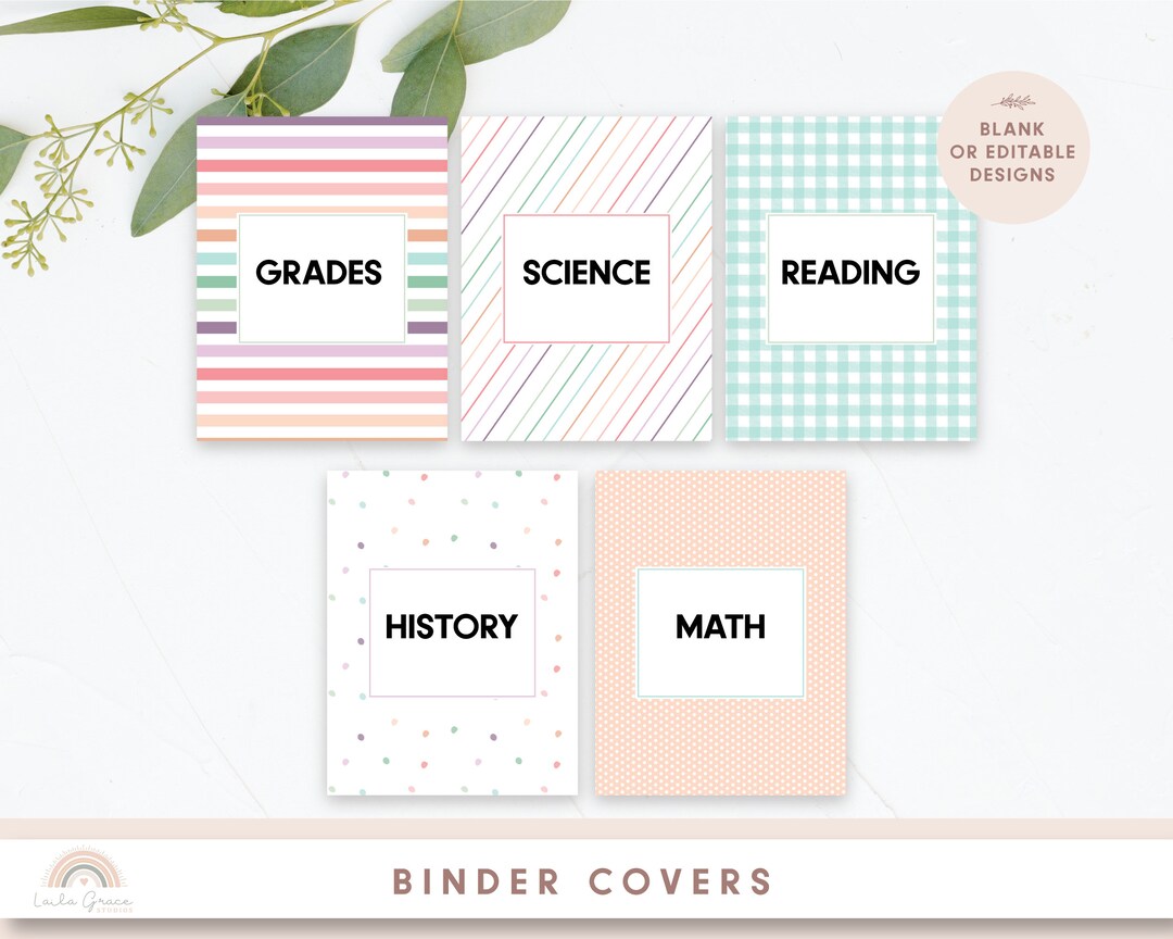 Editable Rainbow Binder Covers, Printable Classroom Decor (PDF, Canva ...