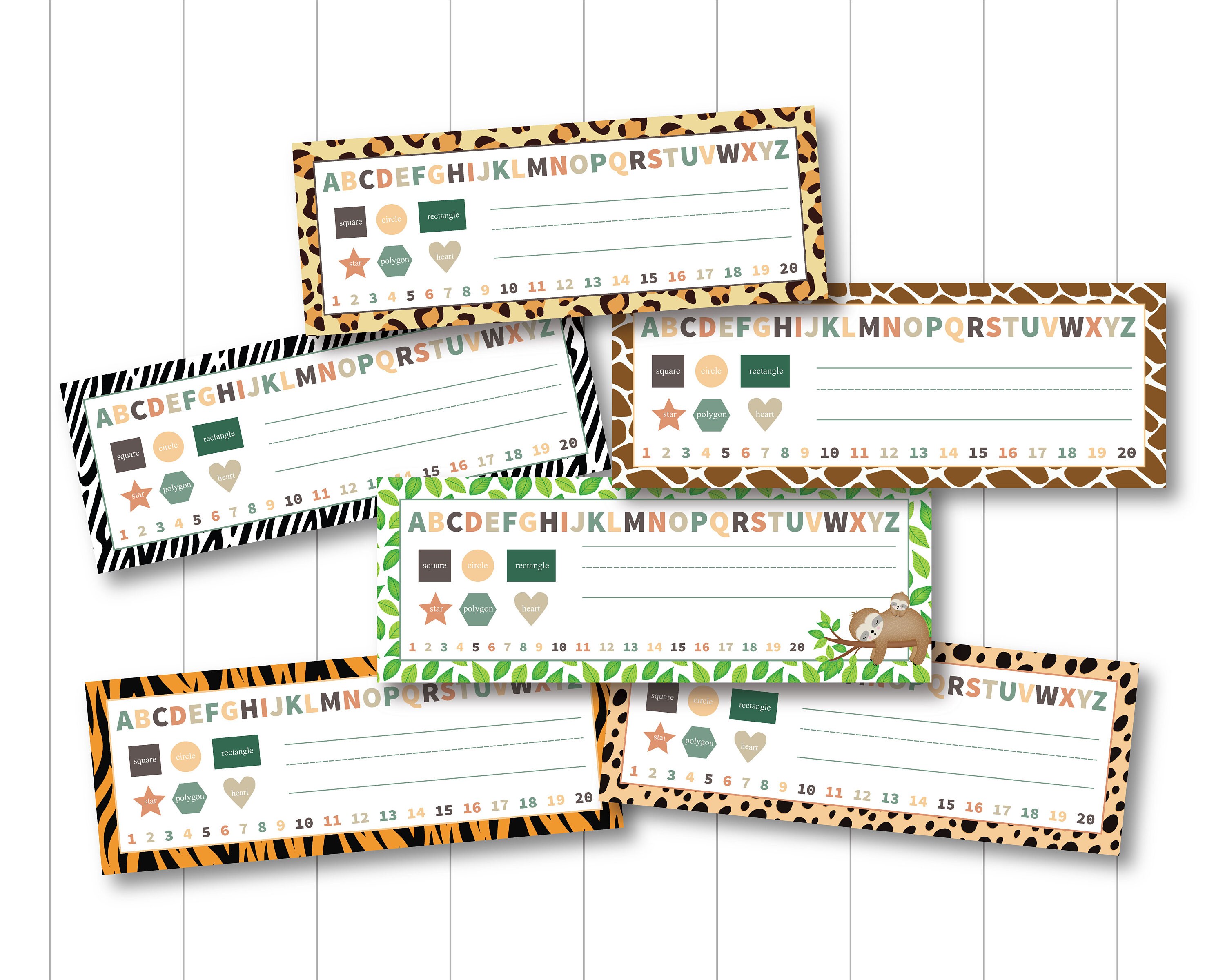 School Desk Name Tags Safari Jungle Themed Back to School - Etsy