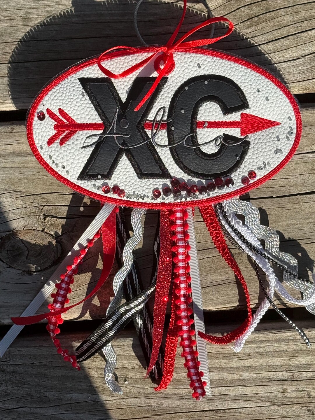 Embroidered Cross Country Shaker Bag Tag - Etsy