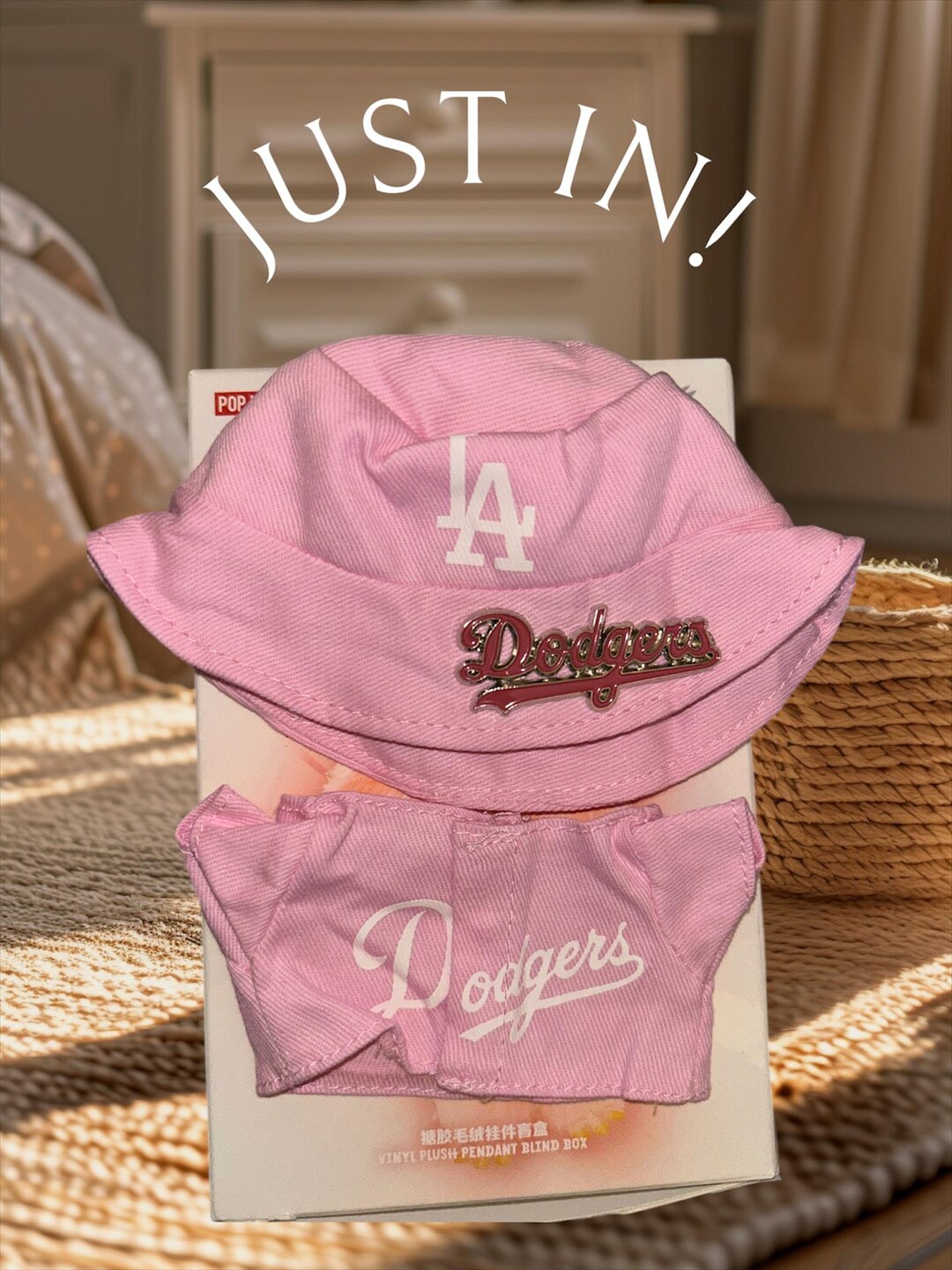 LA Dodgers Labubu 2 Piece Outfit Pink With Pin on Hat Set - Etsy