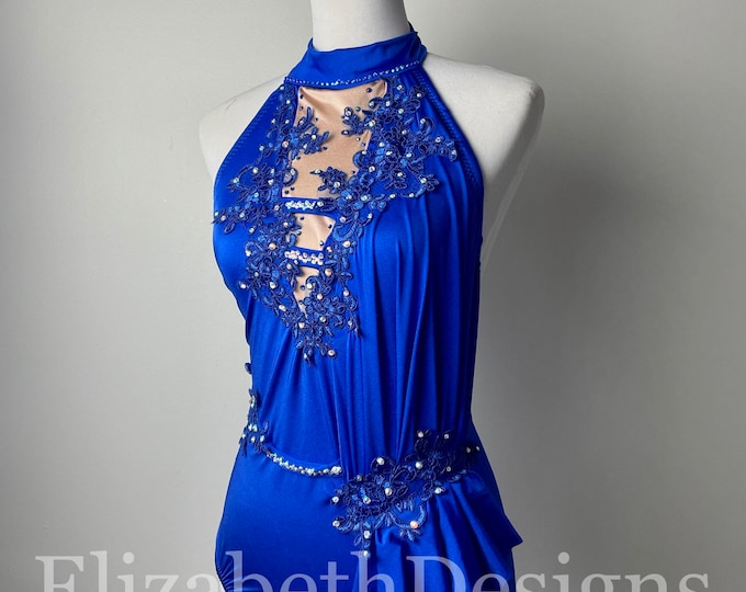 Blue Lyrical Costume, Lyrical Dance Costume, Modern Dance Costume, AS ...