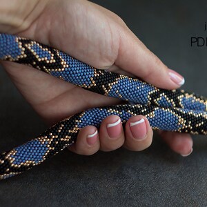 Bead Crochet Pattern Necklace PDF Pattern PNG Pattern Snake Pattern ...