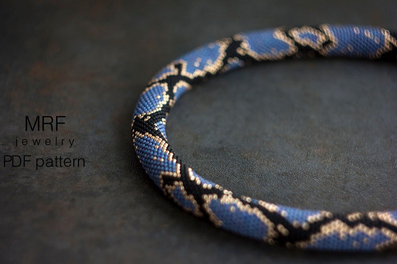 Bead Crochet Pattern Necklace PDF Pattern PNG Pattern Snake Pattern ...