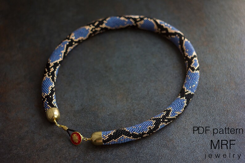 Bead Crochet Pattern Necklace PDF Pattern PNG Pattern Snake Pattern ...