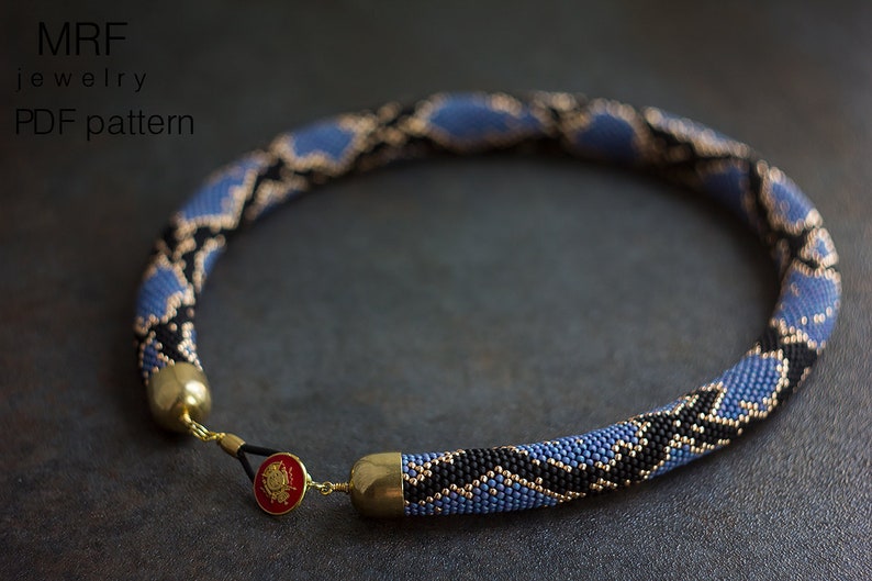 Bead Crochet Pattern Necklace PDF Pattern PNG Pattern Snake Pattern ...