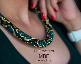 Bead Crochet Pattern Necklace PDF Pattern PNG Pattern Snake Pattern ...