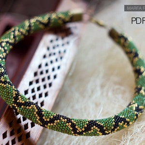 Bead Crochet Pattern Necklace PDF Pattern PNG Pattern Snake Pattern ...