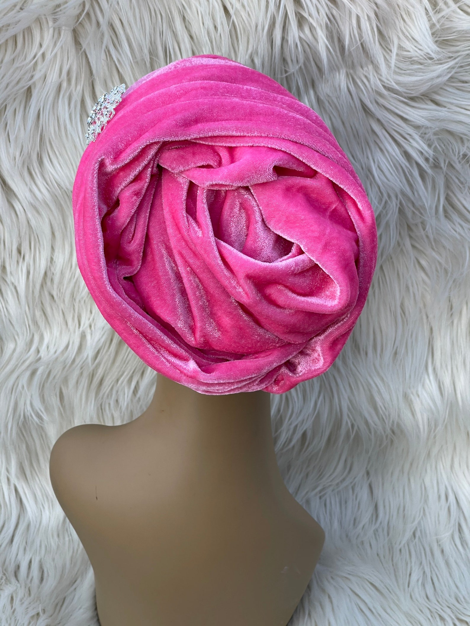 Pink Turban Velvet Head Wrap Velvet Turban Light Pink Head | Etsy
