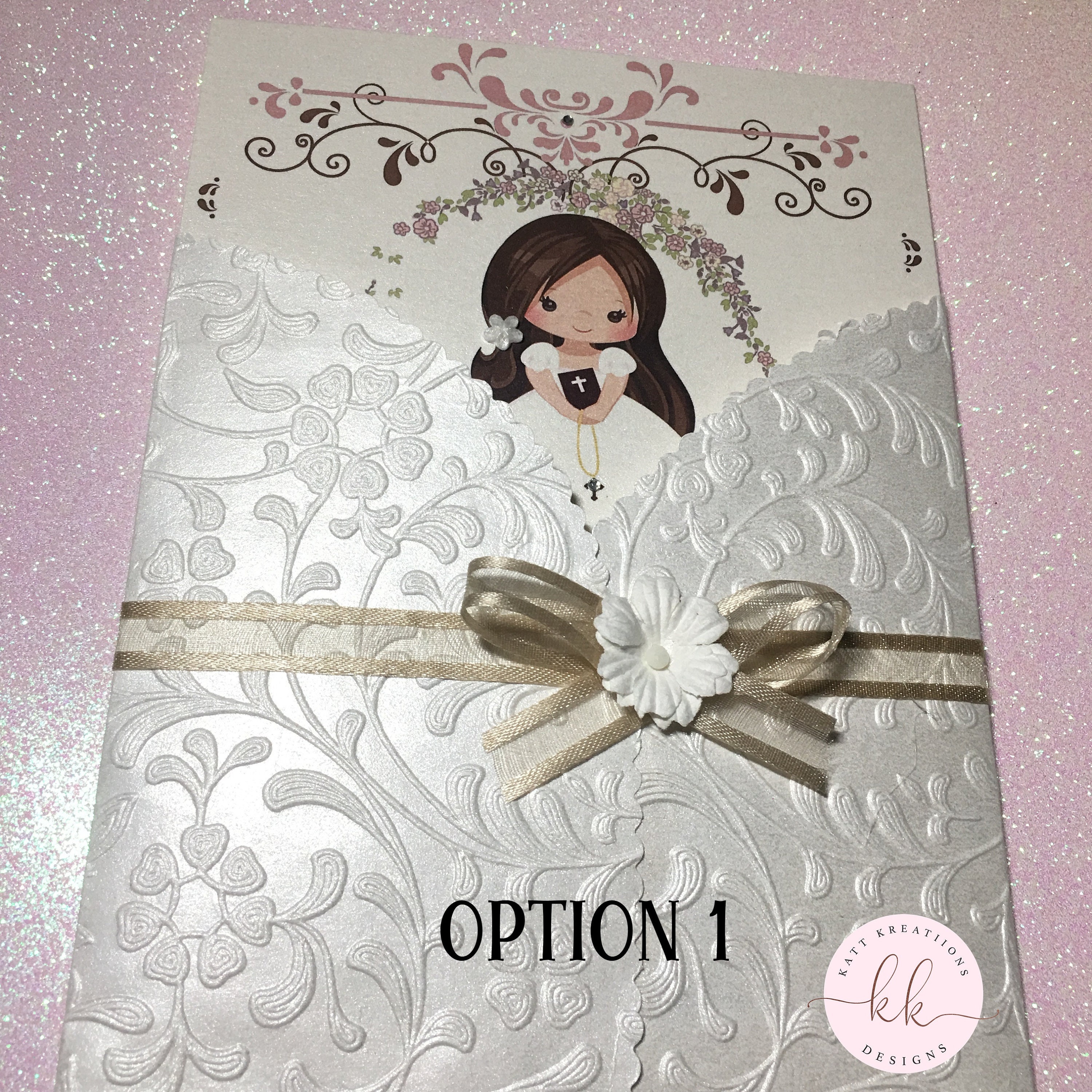 First Communion Invitation Girl First Communion Invitation - Etsy