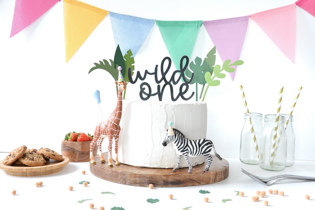 Wild One Cardstock Cake Topper - Black - Etsy