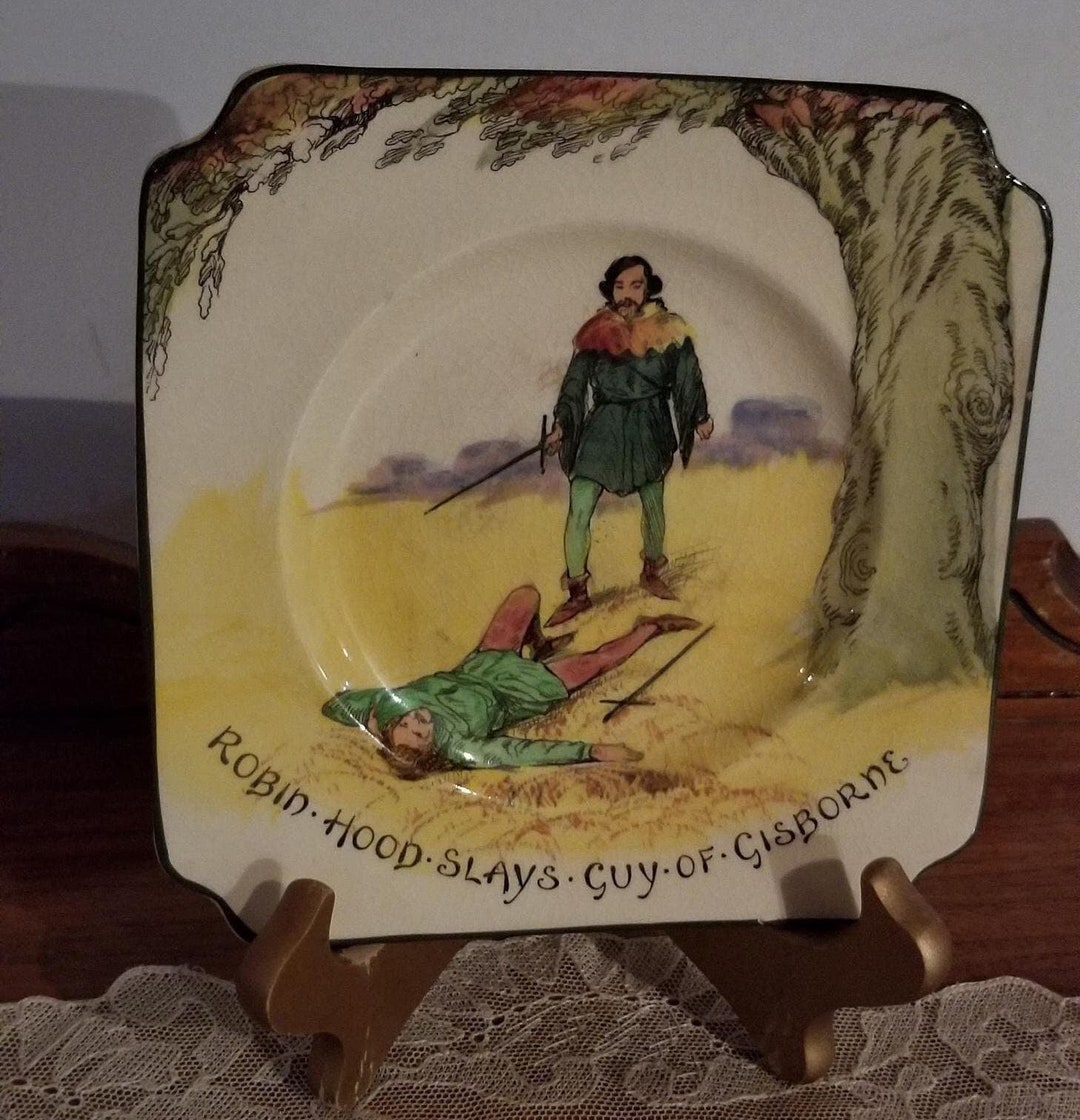 Vintage Royal Doulton Under the Greenwood Tree, Robin Hood Slays Guy of ...