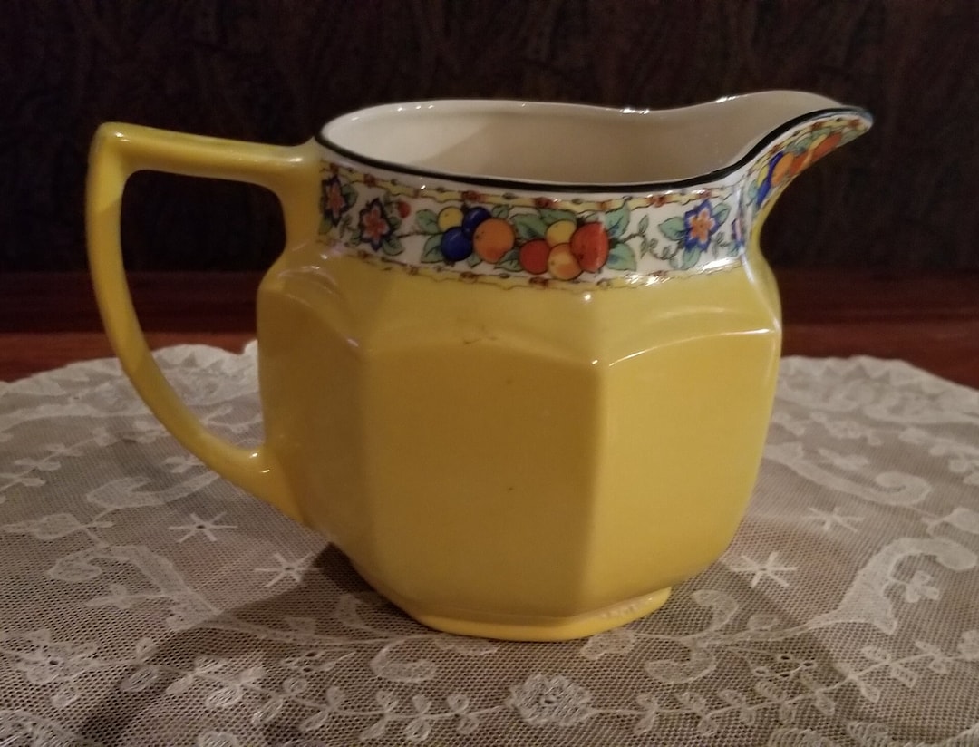 ACME Ivory Vintage Yellow Pitcher, Hampton England - Etsy