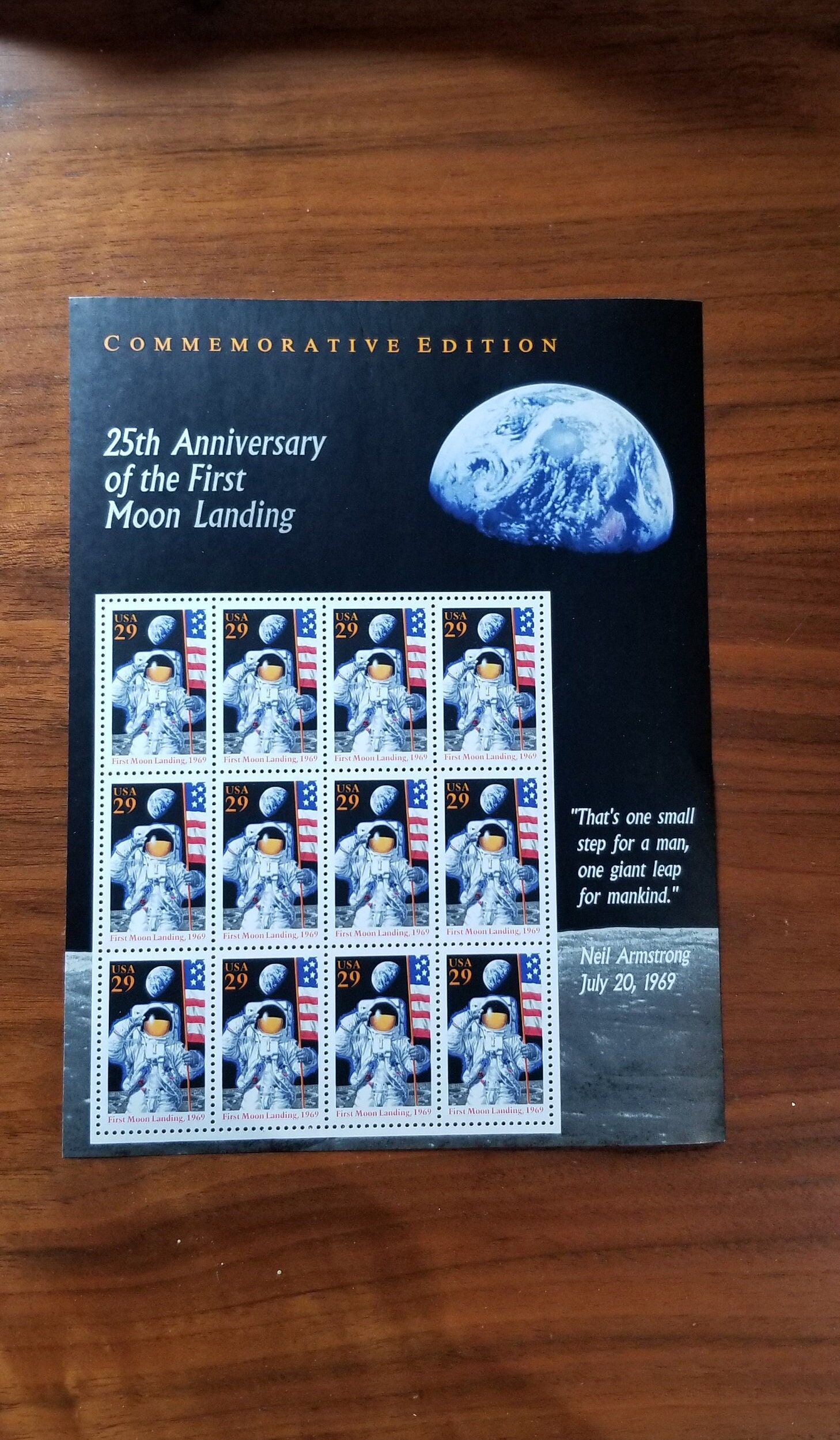 25th Anniversary of the First Moon Landing Stamps, Neil Armstrong, July ...