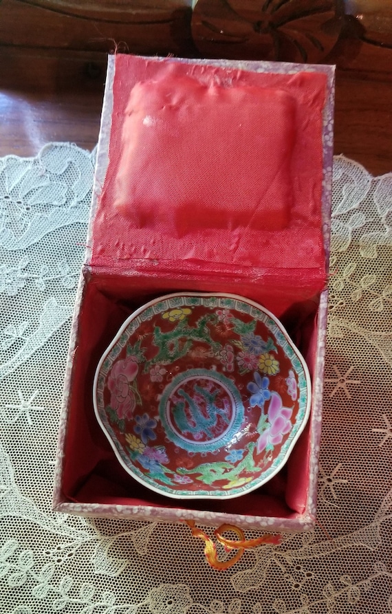 Vintage Chinese Eggshell Porcelain Bowl in Original Box | Etsy