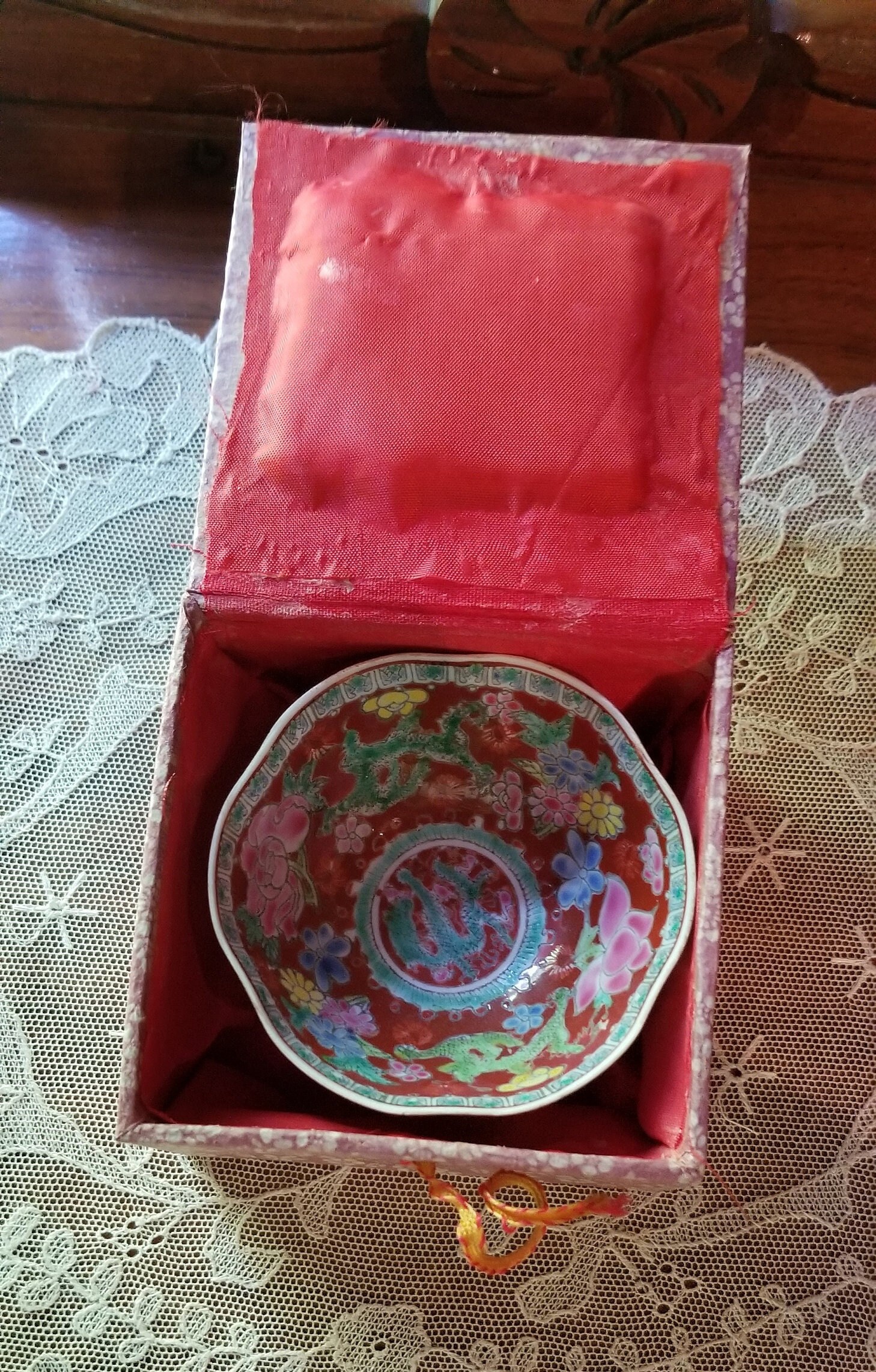 Vintage Chinese Eggshell Porcelain Bowl in Original Box - Etsy