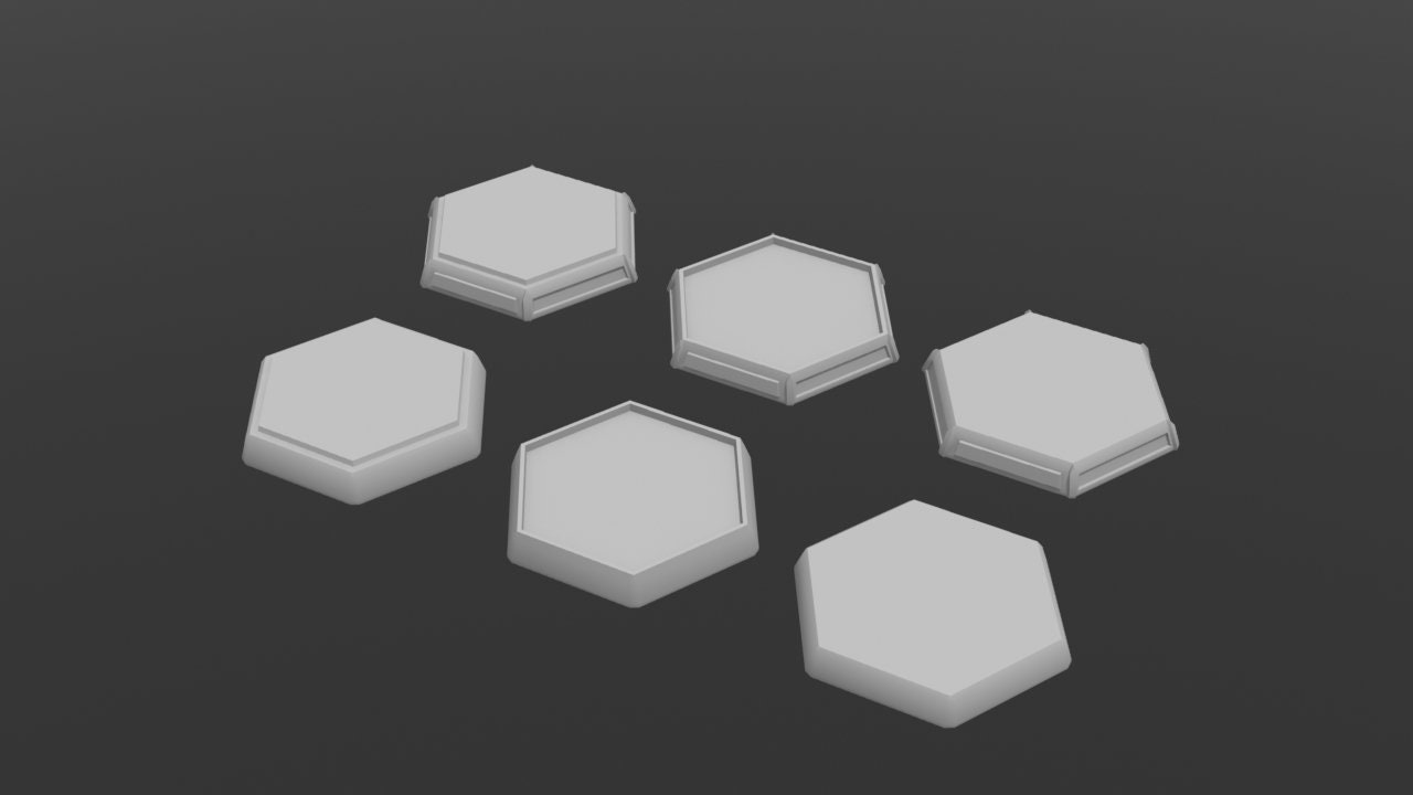 3D Printable Hex Bases -basic Hexes - Etsy