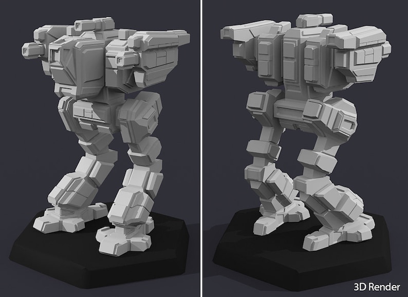 Garrison Mech - 3D Printable Sci-fi Miniature/model - Etsy
