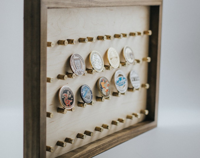 Wall Mounted Challenge Coin Holder / Display Using Spent Brass as the ...