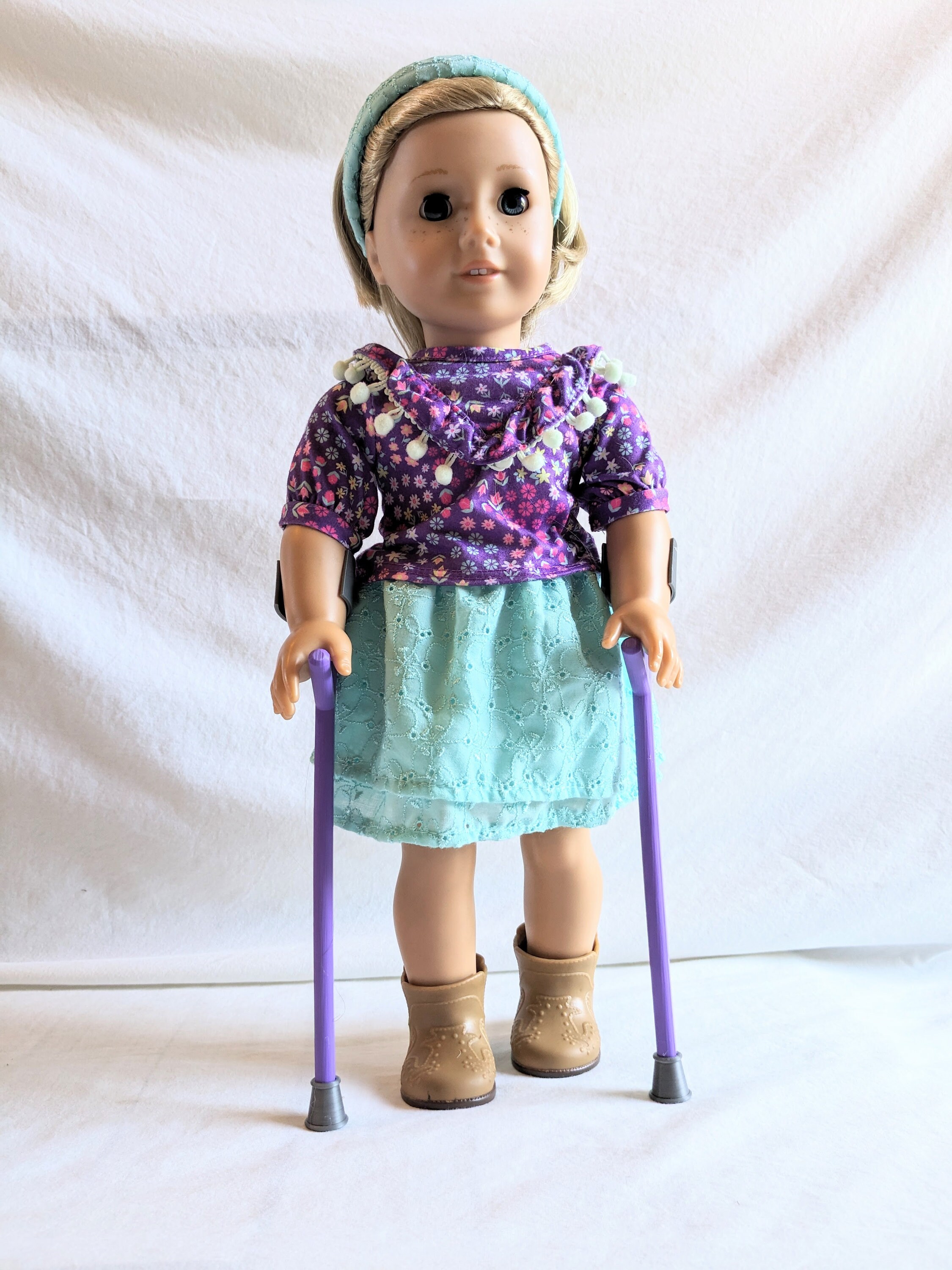 Purple Forearm Crutches 18-inch Doll, Arm Crutches for 18-inch Doll - Etsy